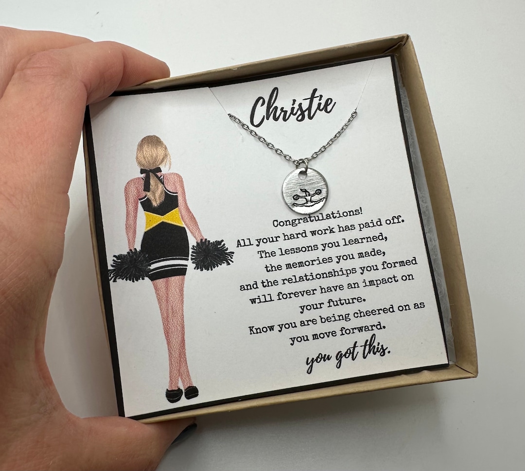 Personalized Cheerleader Gift, Cheerleader Necklace, Cheer Team Gifts ...