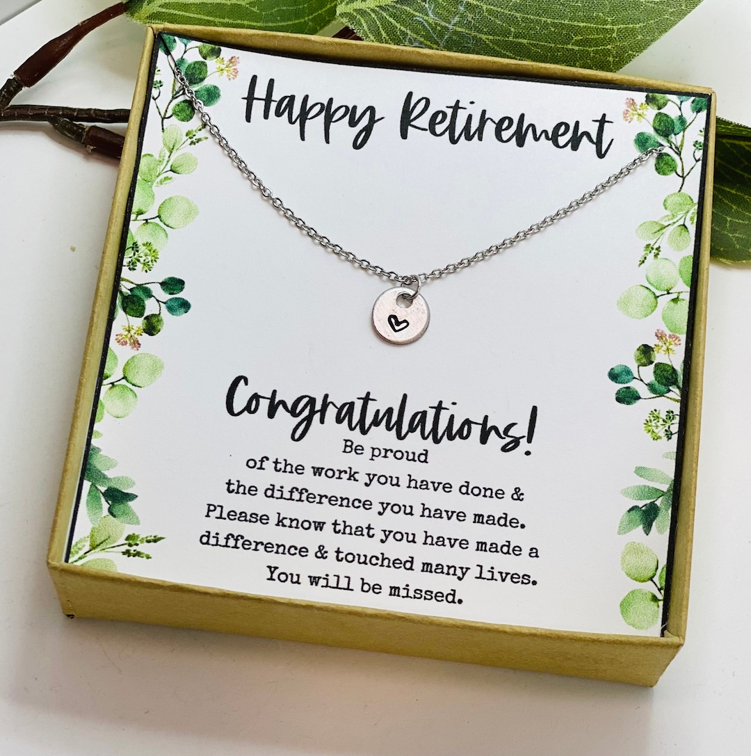 Retirement Gifts for Women, Retirement Necklace, Congratulations on ...