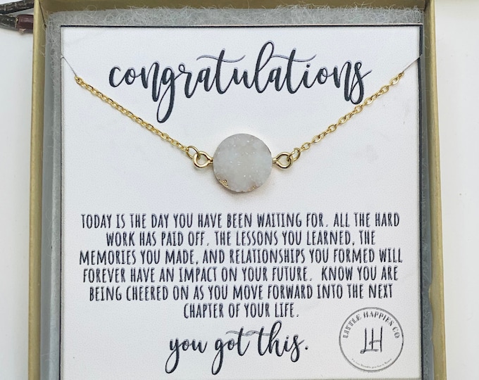Graduation Necklace, Graduation Gift, Graduation Jewelry, Class of 2022 ...