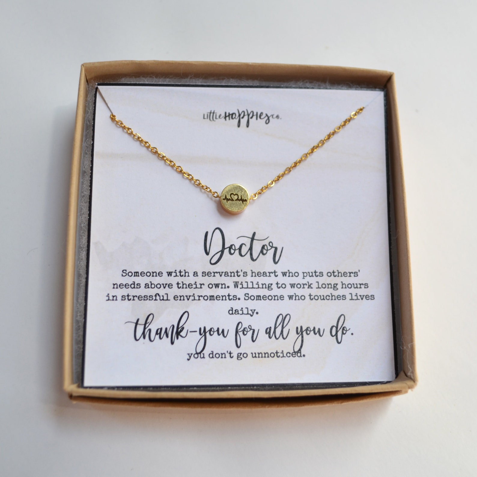 Gift for Doctor Heartbeat Charm Necklace for Female Doctor - Etsy