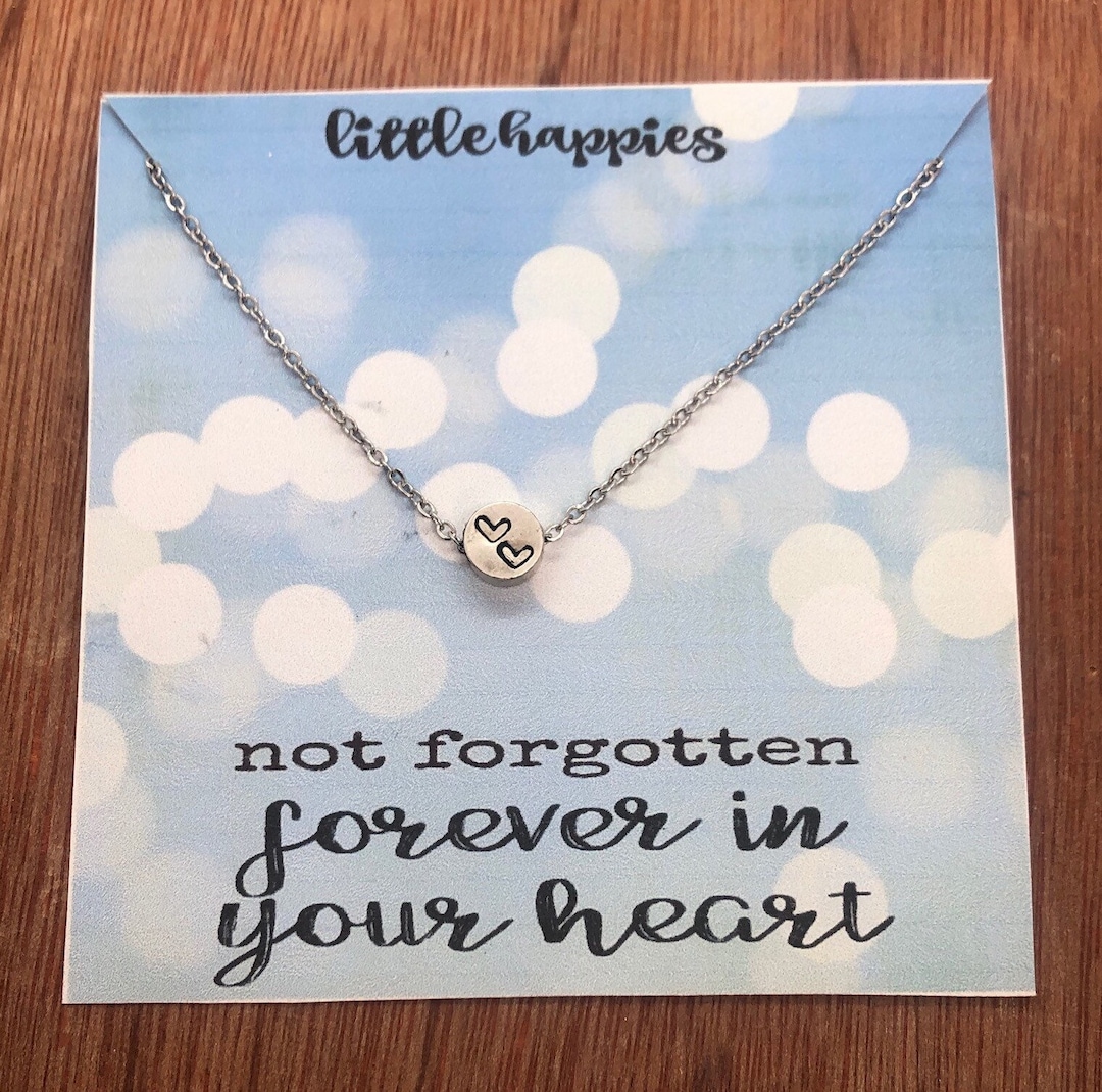Sympathy/grief Necklace - Double Heart Necklace, Miscarriage Gift ...