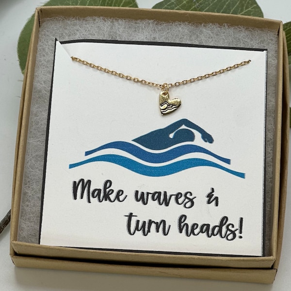 Swimmer Necklace - Etsy