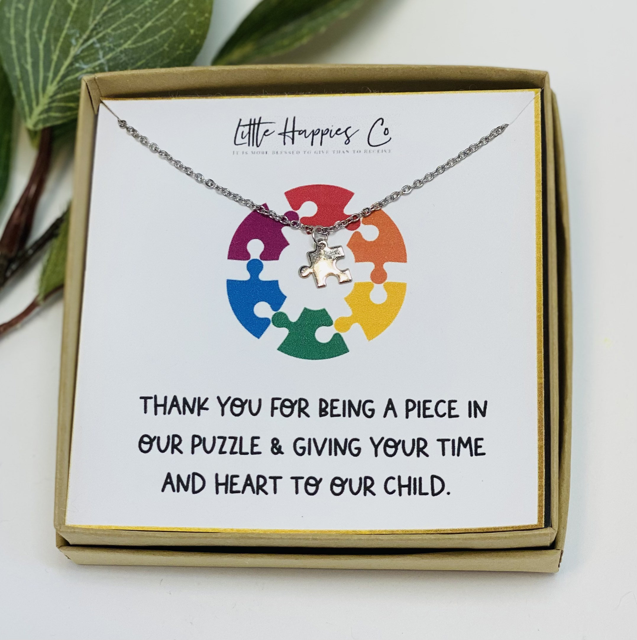 Puzzle Necklace Autism Awareness Gift Autism Teacher Gift - Etsy