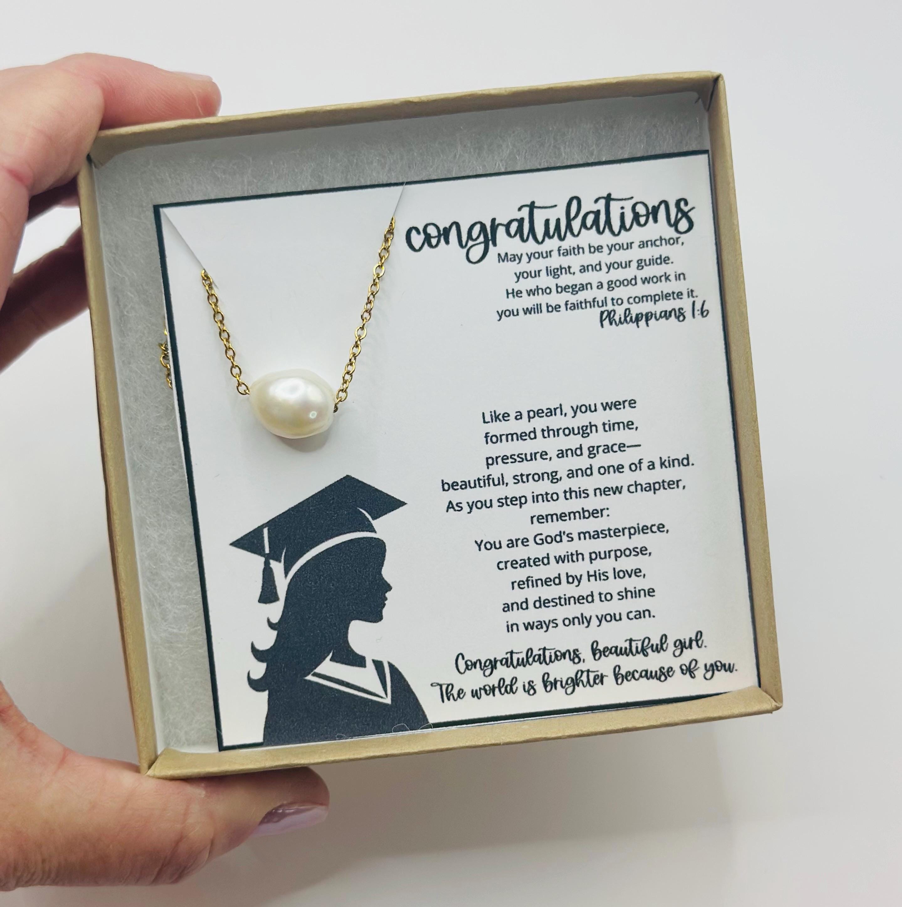 Graduation Gift for Girl – Small Pearl Necklace, Dainty Jewelry ...