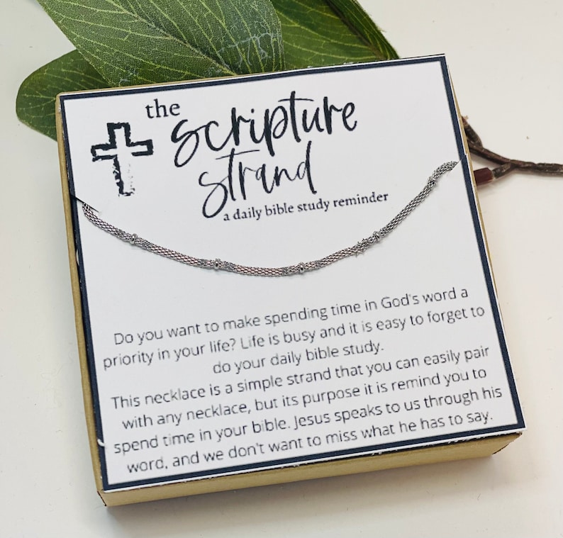 Christian Jewelry Gift Bible Study Reminder Scripture | Etsy