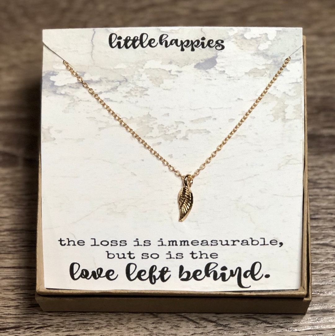 Sympathy Gift Necklace, Grief Gift, Thinking of You, Uplifting, Angel ...