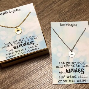 Wave Necklace, Gift for Her, Encouragement Gift, Grief Gift, Sympathy ...