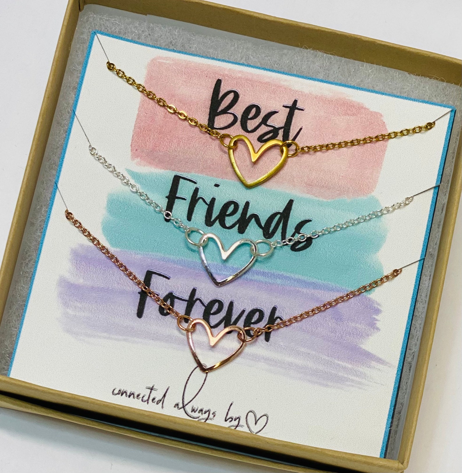 3 Best Friends Necklace 3 Necklace Set 3 Sisters Gifts - Etsy