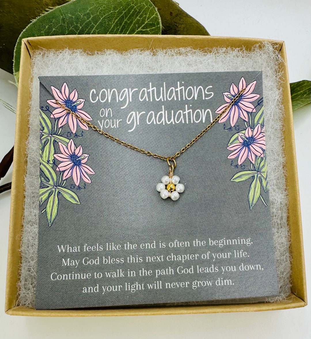 Graduation Necklace, Graduation Gift, Graduation Jewelry, Class of 2025 ...