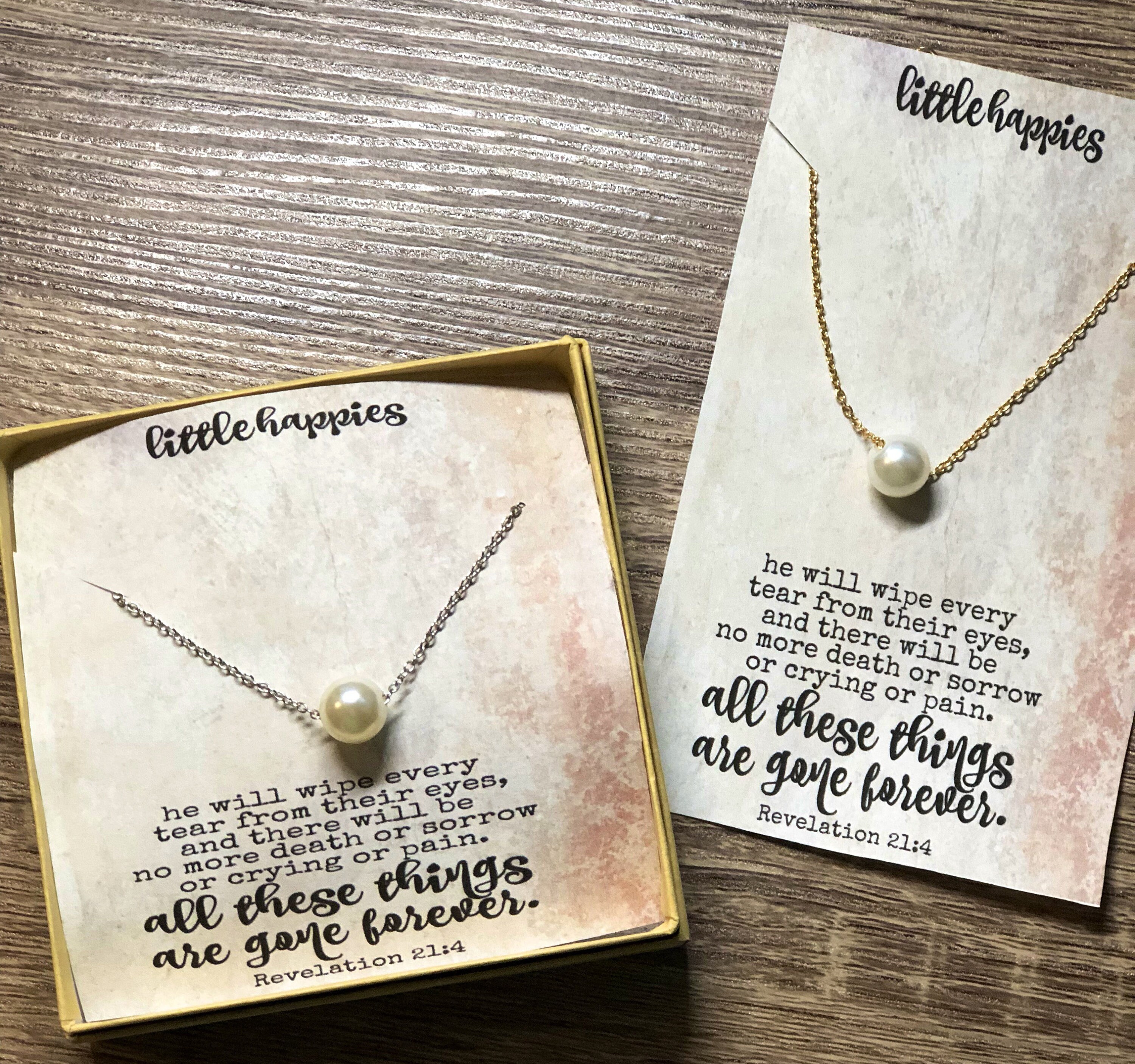 Sympathy Grief Necklace Dainty Pearl Necklace Sympathy - Etsy UK