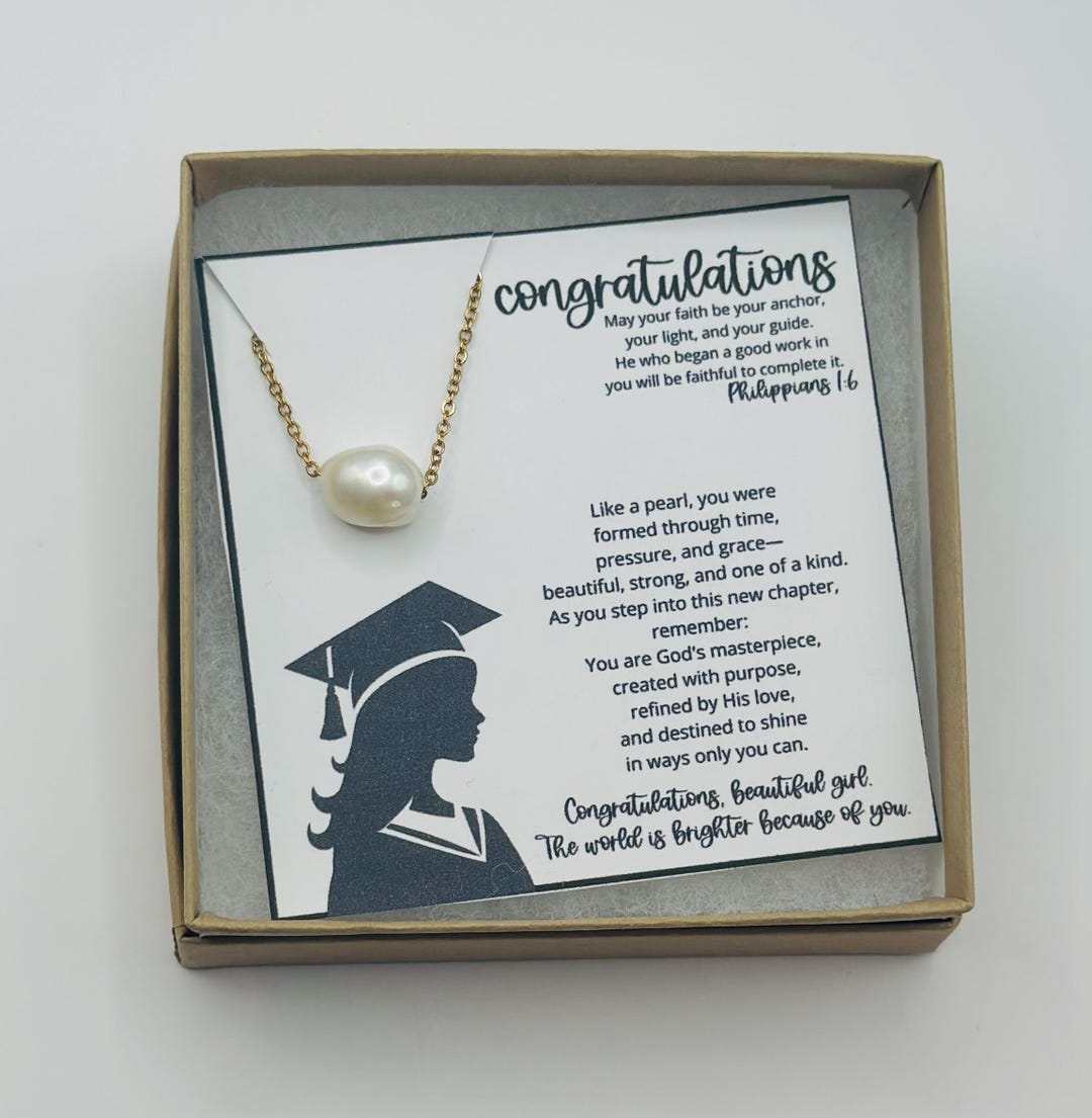 Graduation Gift for Girl – Small Pearl Necklace, Dainty Jewelry ...