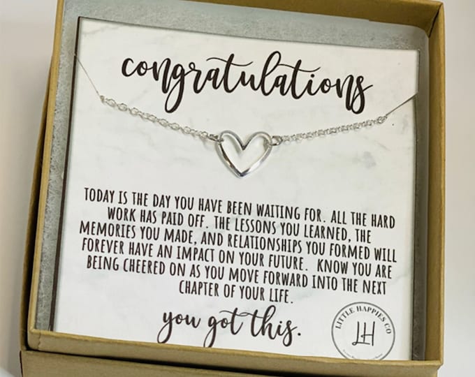 Graduation Necklace, Graduation Gift, Graduation Jewelry, Class of 2022 ...