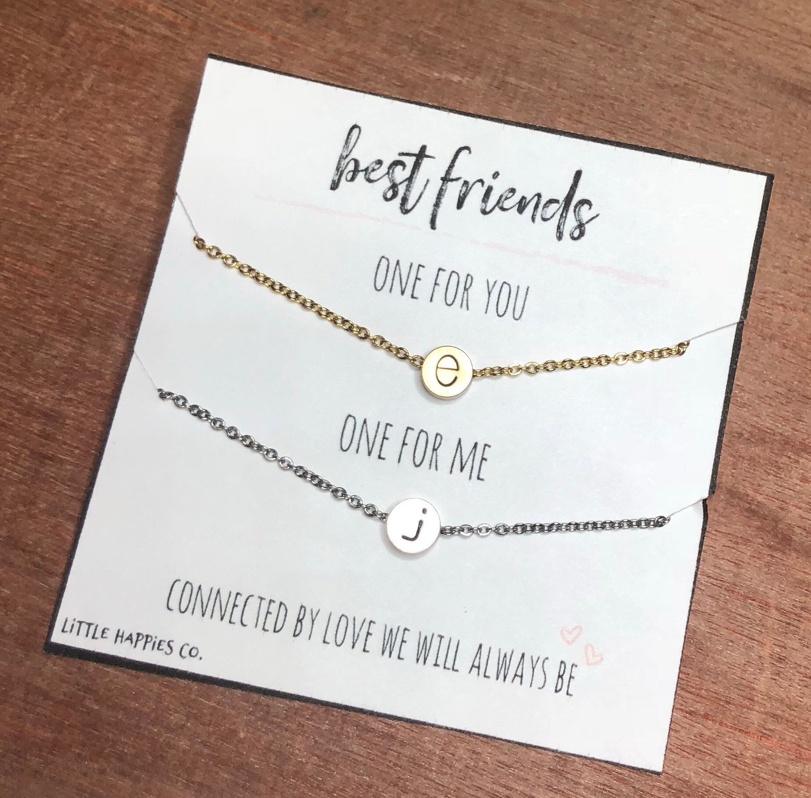 Personalized Initial Best Friend Necklace, Personalized Gifts Friends ...
