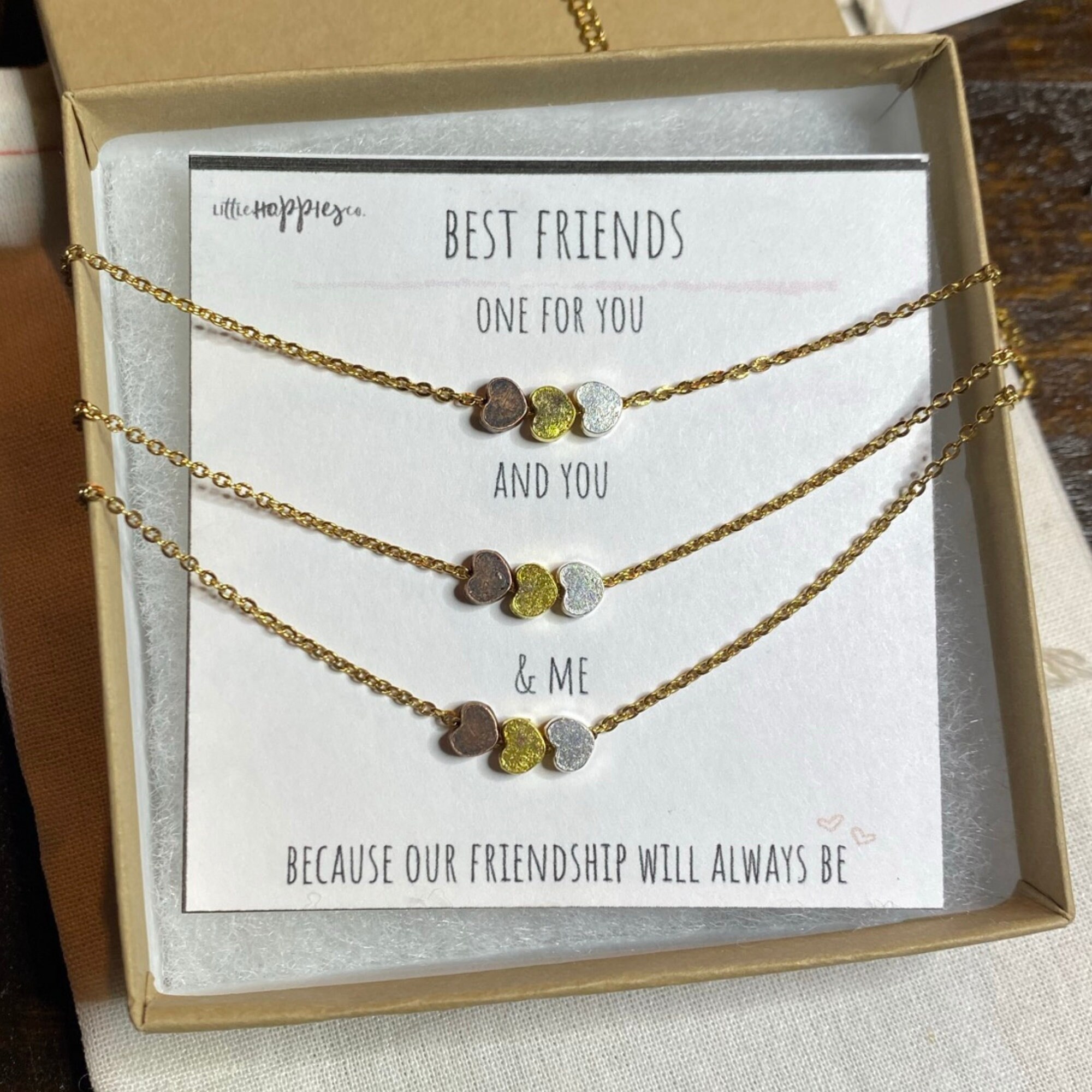 BFF Necklace for 3 Friends Set of 3 Necklaces for Friends - Etsy