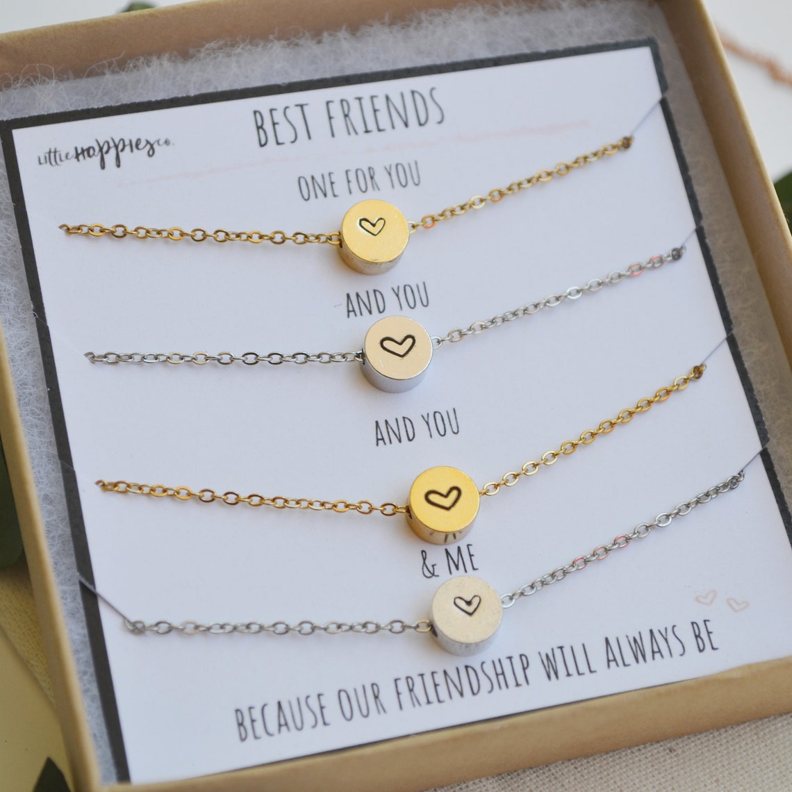 Set of 6 Friend Necklaces Set of 6 Necklaces Gift Set of 6 - Etsy