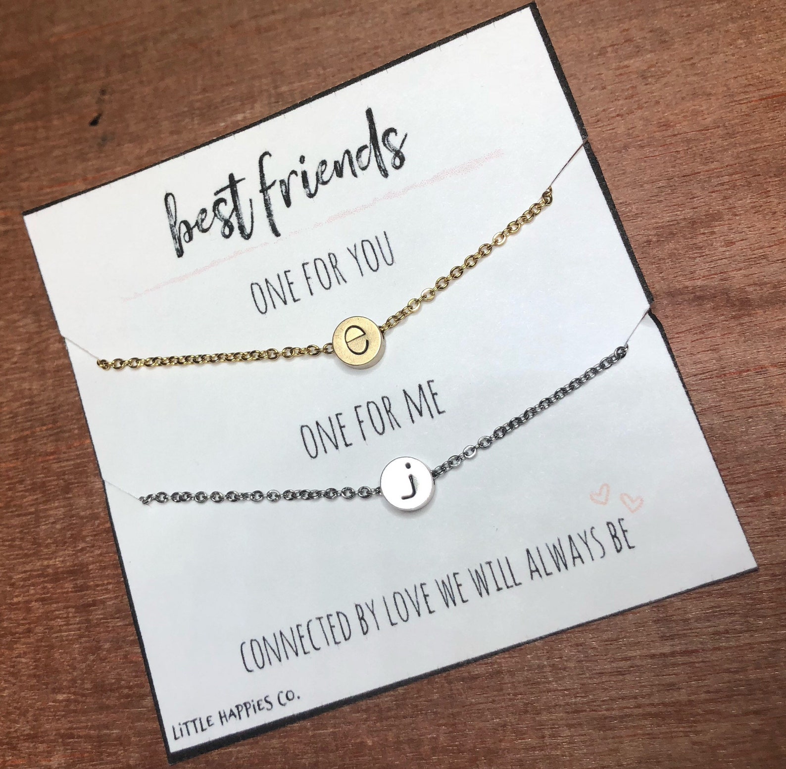 Personalized Initial Best Friend Necklace, Personalized Gifts Friends ...