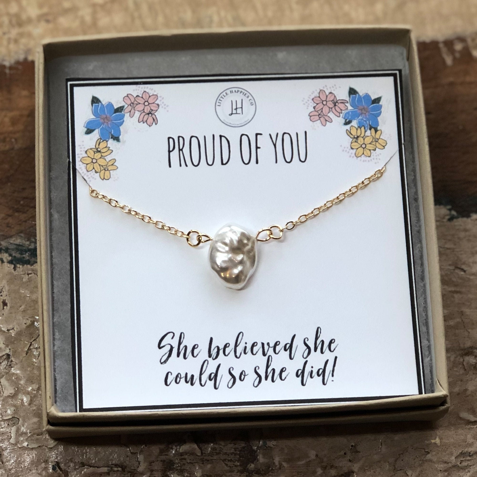 Congratulations Necklace Proud of You Gift Congratulations - Etsy