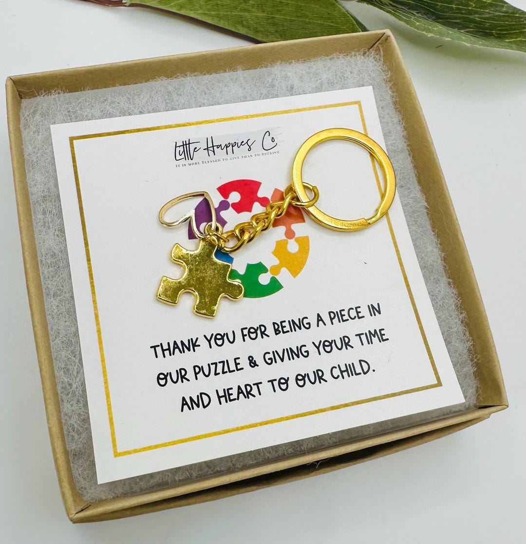 Autism Awareness Gift, Puzzle Piece Keychain, Thank You Gift, Teacher ...