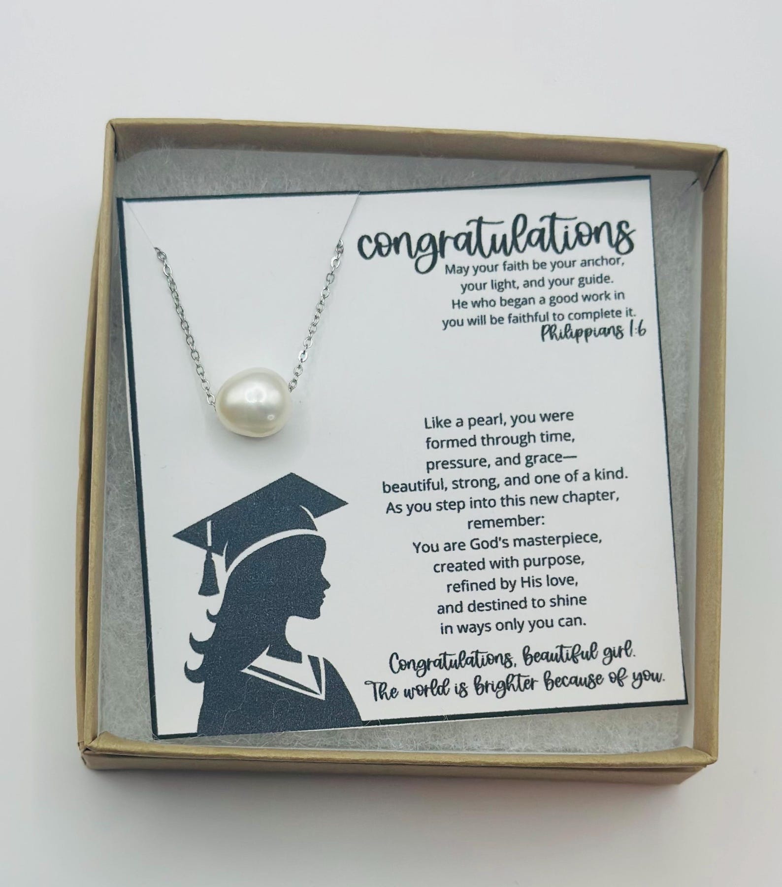 Graduation Gift for Girl – Small Pearl Necklace, Dainty Jewelry ...