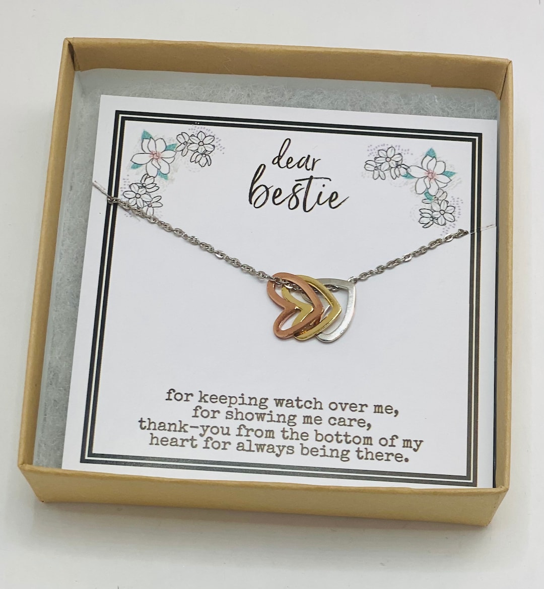 Friendship Heart Necklace, Besties Necklace, Birthday Gifts for Best ...