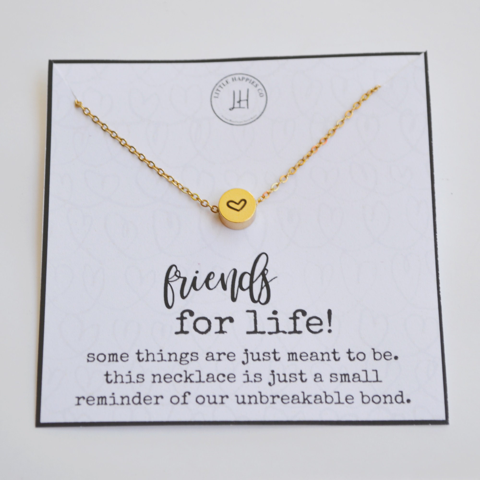 Friends For Life Card With Necklace Best friend necklace | Etsy
