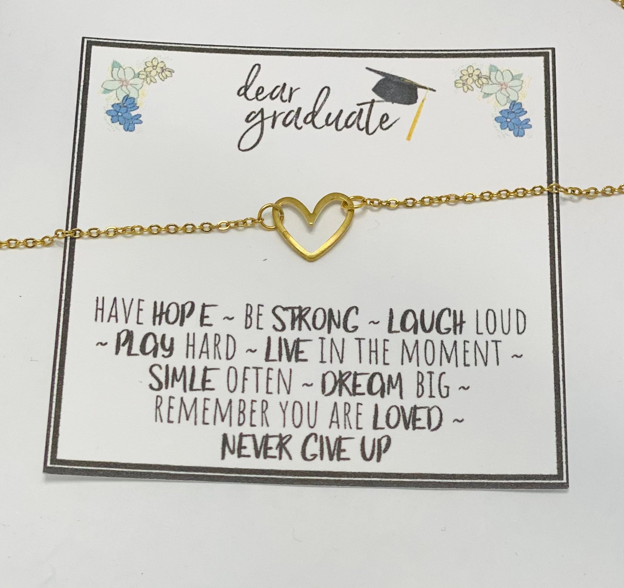 College graduation necklace Grad gift Grad gifts for her Grad gifts for girls Graduation necklace gift Graduation necklace for daughter Etsy