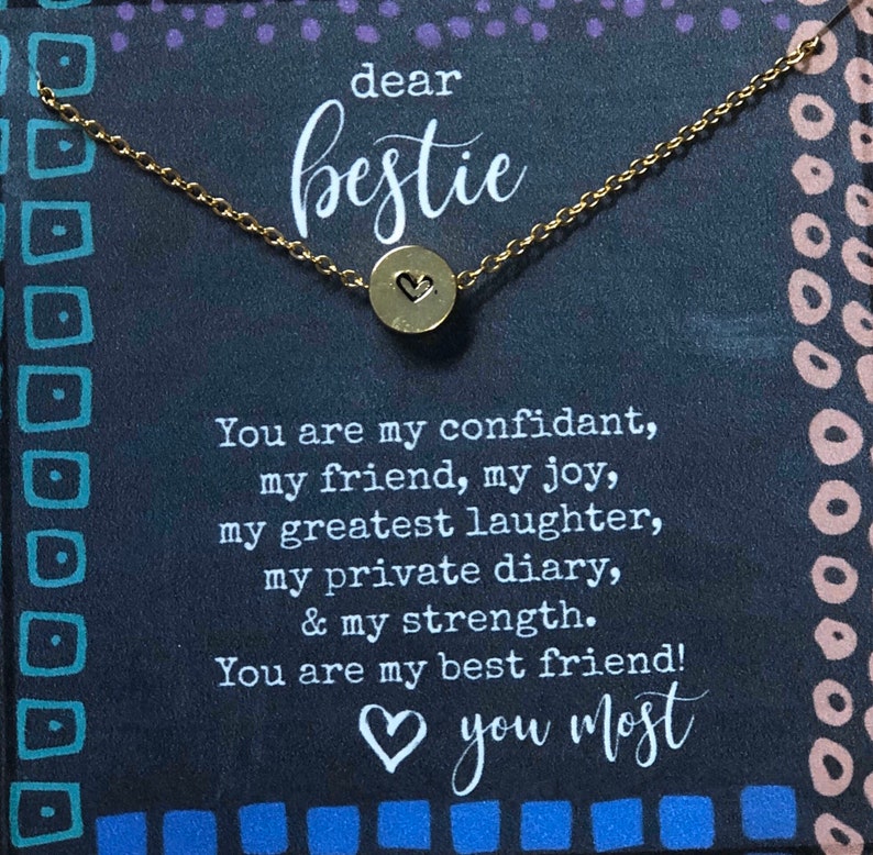 Bestie Jewelry Best Friend Necklaces for Adults Best Friend - Etsy