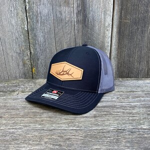 Elk Antler Elk Hunter Leather Patch Hat Hunting Gifts Elk Shed Father's ...