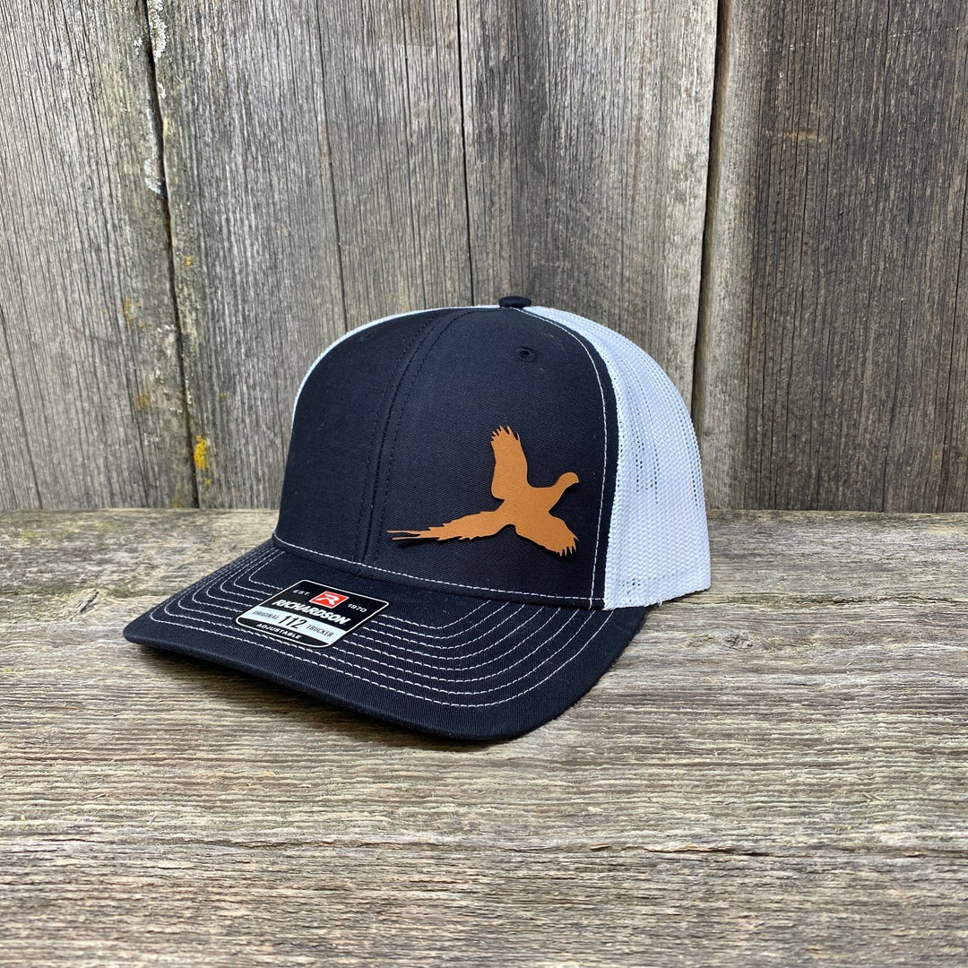 Pheasant Hat Bird Hunting Dad Hat Personalized Hat Leather Patch Hats ...