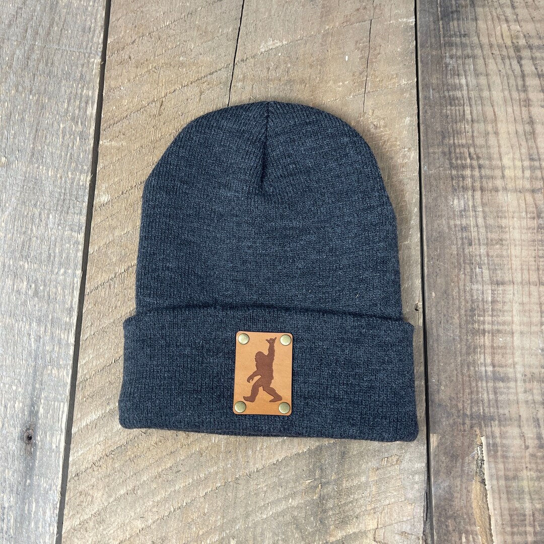 Bigfoot Hat | Sasquatch Hat | Leather Patch Hat | Hunters Gift | Gift ...