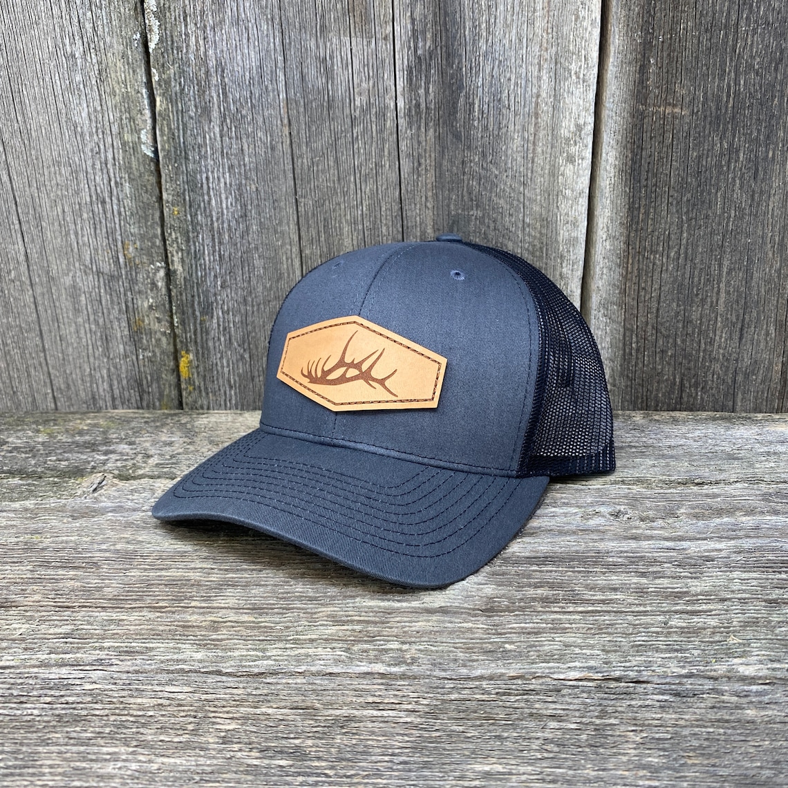 Elk Antler | Elk Hunter | Leather Patch Hat | Hunting Gifts | Elk Shed ...