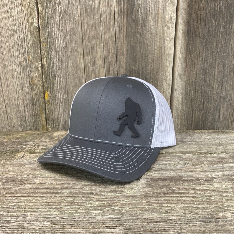 Bigfoot Hat | Sasquatch Hat | Leather Patch Hat | Hunters Gift ...
