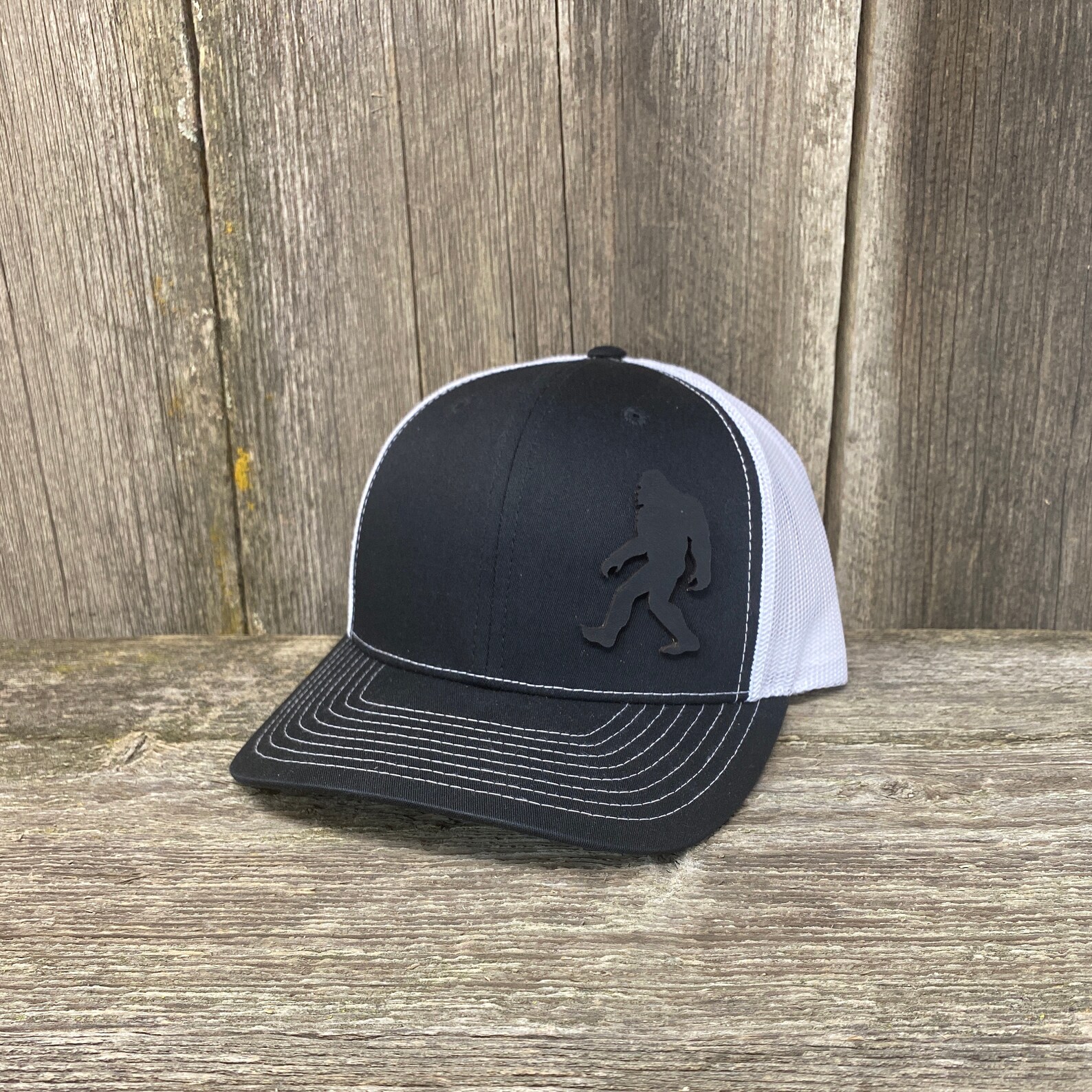 Bigfoot Hat | Sasquatch Hat | Leather Patch Hat | Hunters Gift ...