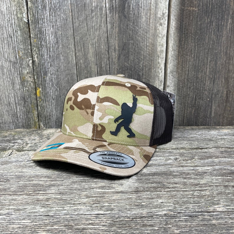 Bigfoot Hat | Sasquatch Hat | Leather Patch Hat | Hunters Gift ...