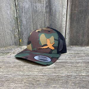 Pheasant Hat Bird Hunting Dad Hat Personalized Hat Leather Patch Hats ...