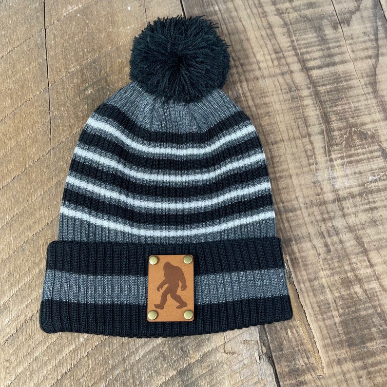 Bigfoot Hat | Sasquatch Hat | Leather Patch Hat | Hunters Gift | Gift ...