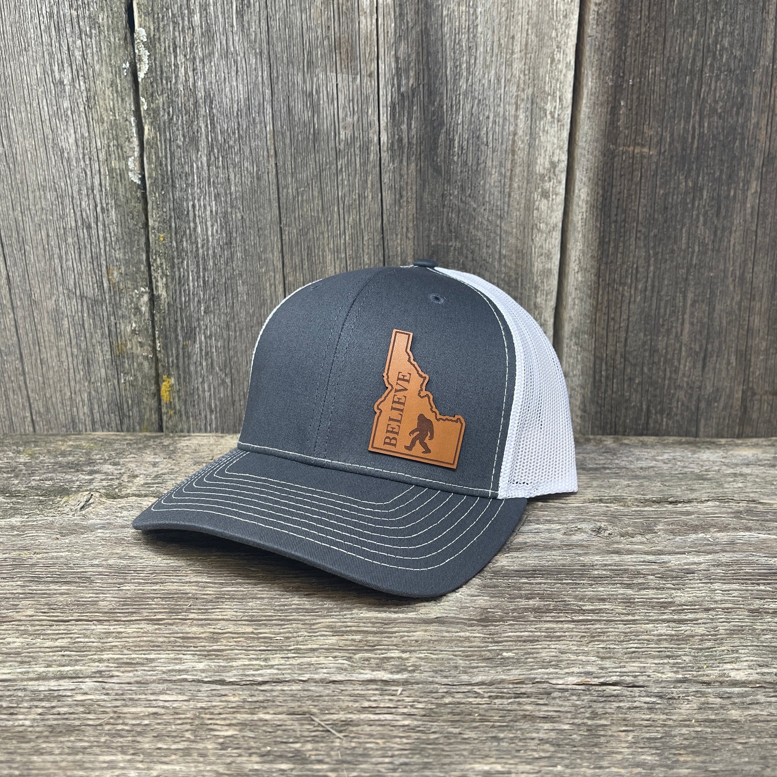 Bigfoot Hat | Sasquatch Hat | Leather Patch Hat | Idaho | Boyfriend ...