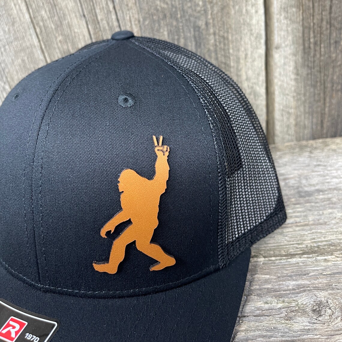 Bigfoot Hat Sasquatch Hat Leather Patch Hat Hunters Gift | Etsy