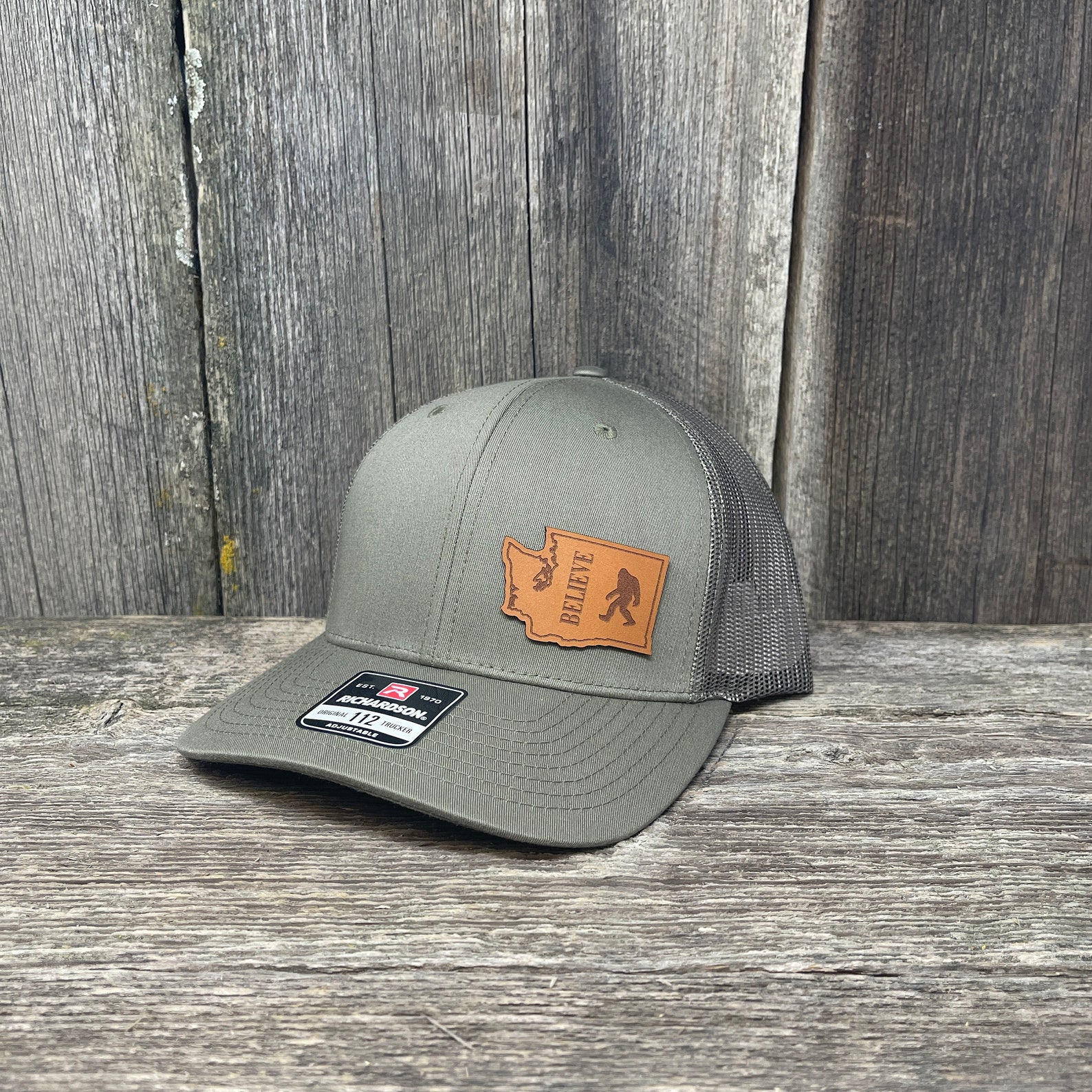 Bigfoot Hat | Sasquatch Hat | Leather Patch Hat | Washington ...