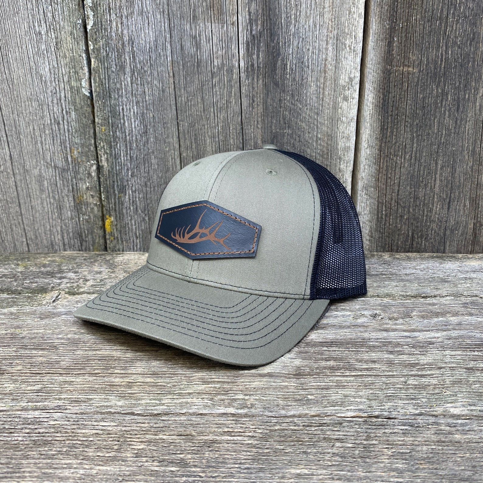 Elk Antler Elk Hunter Leather Patch Hat Hunting Gifts - Etsy