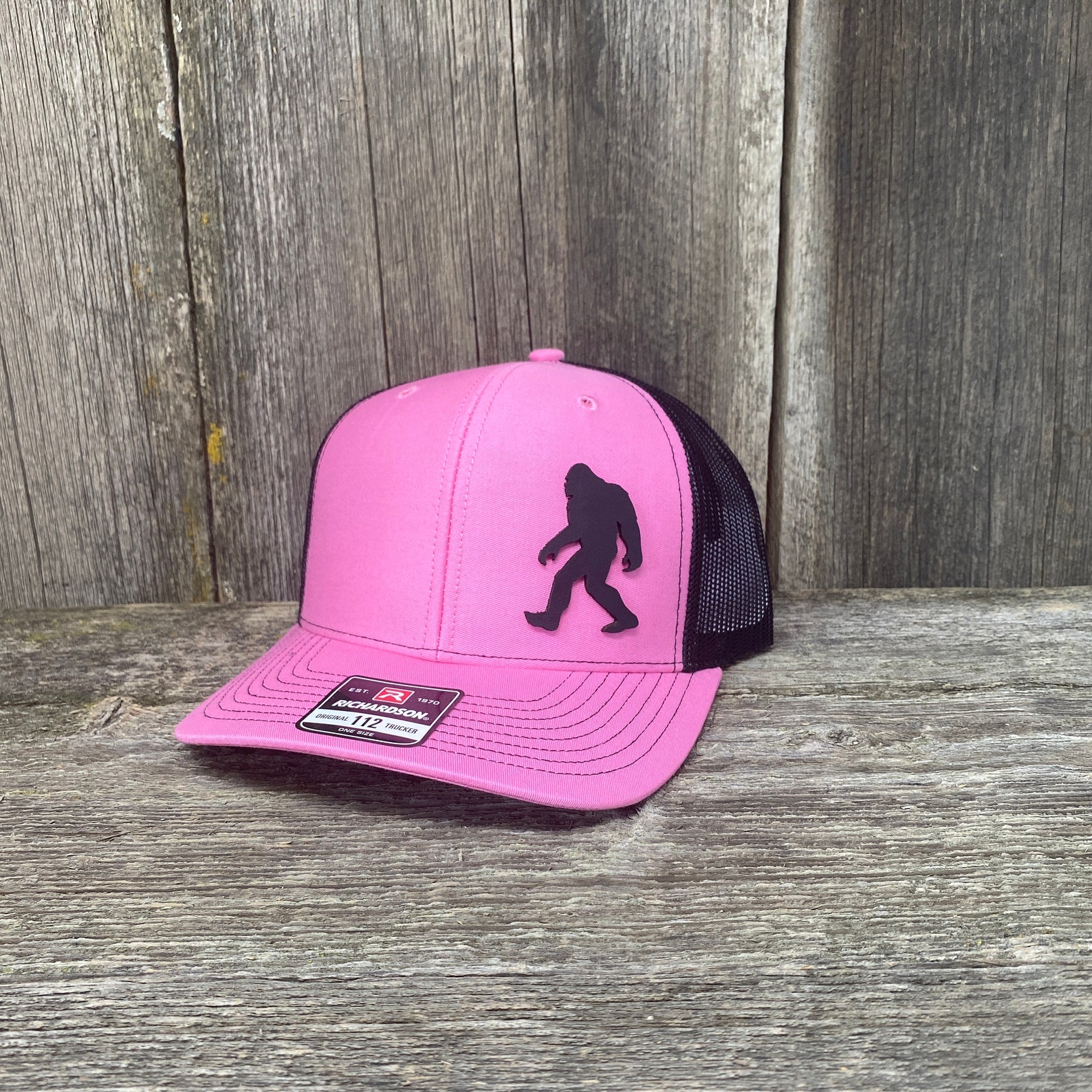 Bigfoot Hat | Sasquatch Hat | Leather Patch Hat | Hunters Gift ...