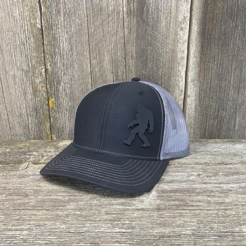 Bigfoot Hat | Sasquatch Hat | Leather Patch Hat | Hunters Gift ...