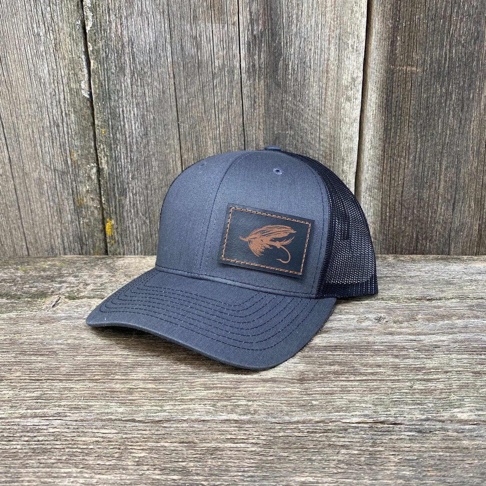 Steelhead | Fishing Hat | Leather Patch Hat | Hunters Gift | Boyfriend ...