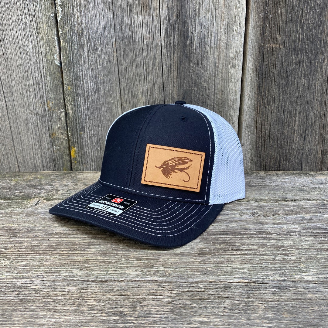 Steelhead | Fishing Hat | Leather Patch Hat | Hunters Gift | Boyfriend ...