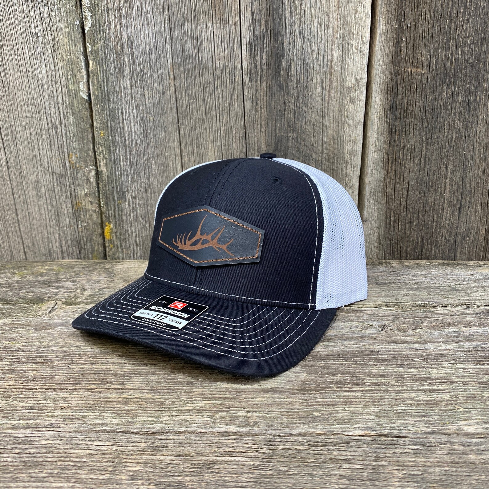 Elk Antler | Elk Hunter | Leather Patch Hat | Hunting Gifts | Elk Shed ...