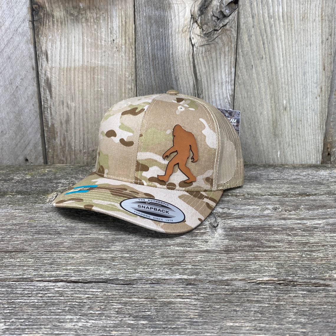 Bigfoot Hat | Sasquatch Hat | Leather Patch Hat | Hunters Gift ...