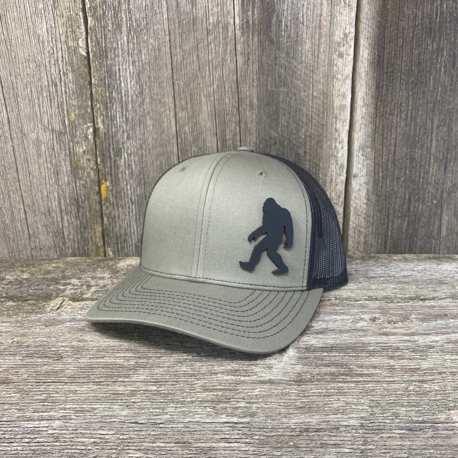 Bigfoot Hat | Sasquatch Hat | Leather Patch Hat | Hunters Gift ...