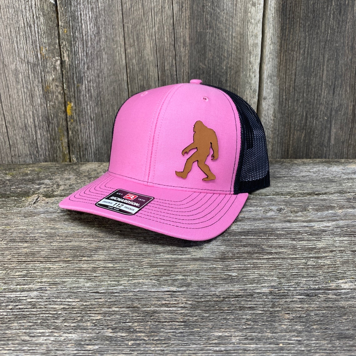 Bigfoot Hat | Sasquatch Hat | Leather Patch Hat | Hunters Gift ...