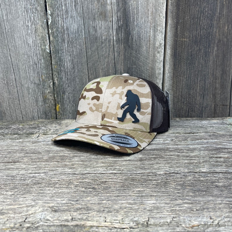 Bigfoot Hat | Sasquatch Hat | Leather Patch Hat | Hunters Gift ...