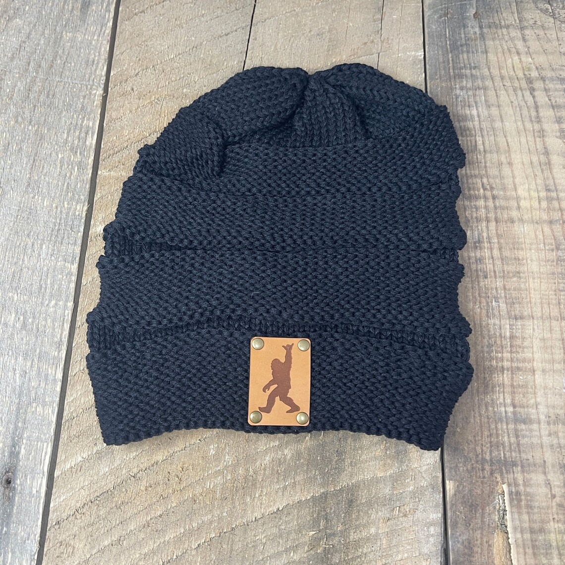 Bigfoot Hat | Sasquatch Hat | Leather Patch Hat | Hunters Gift | Gift ...
